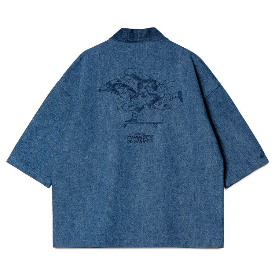 Crossover x Temple of Skate 'The Push' Kimono Jacket | Denim – CROSSOVER