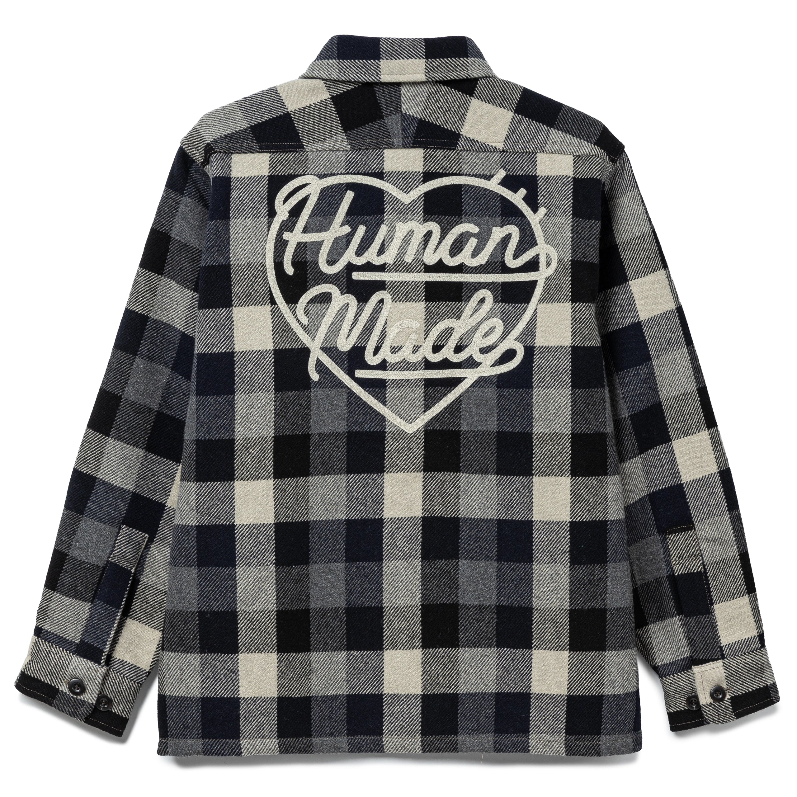 Human Made Wool Check Shirt Jacket | Black – CROSSOVER
